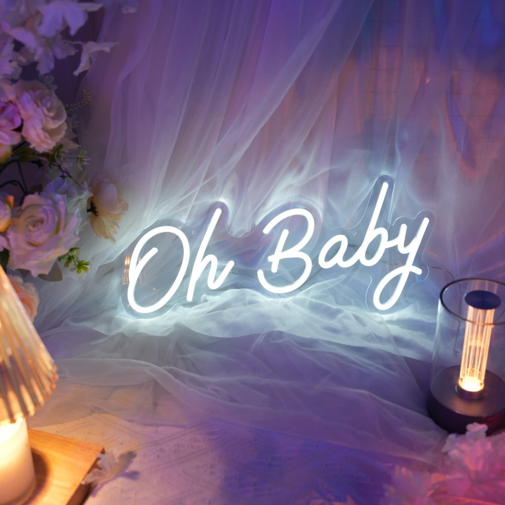 iDecoMart Large Baby Neon Sign Decor for Baby Show, LED Neon Light ...