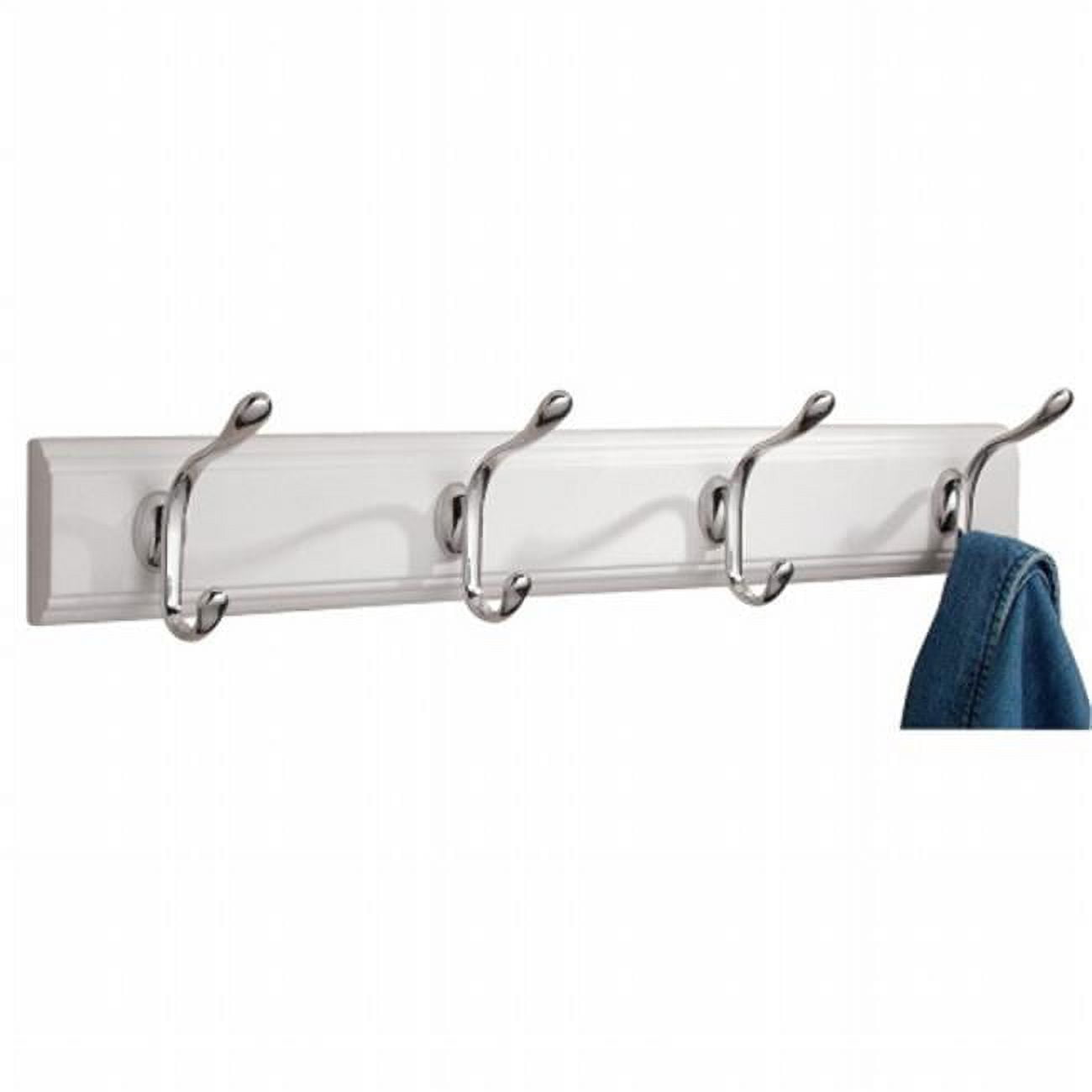 iDesign Paris White Wood 4-Hook Rack 81270 - Walmart.com