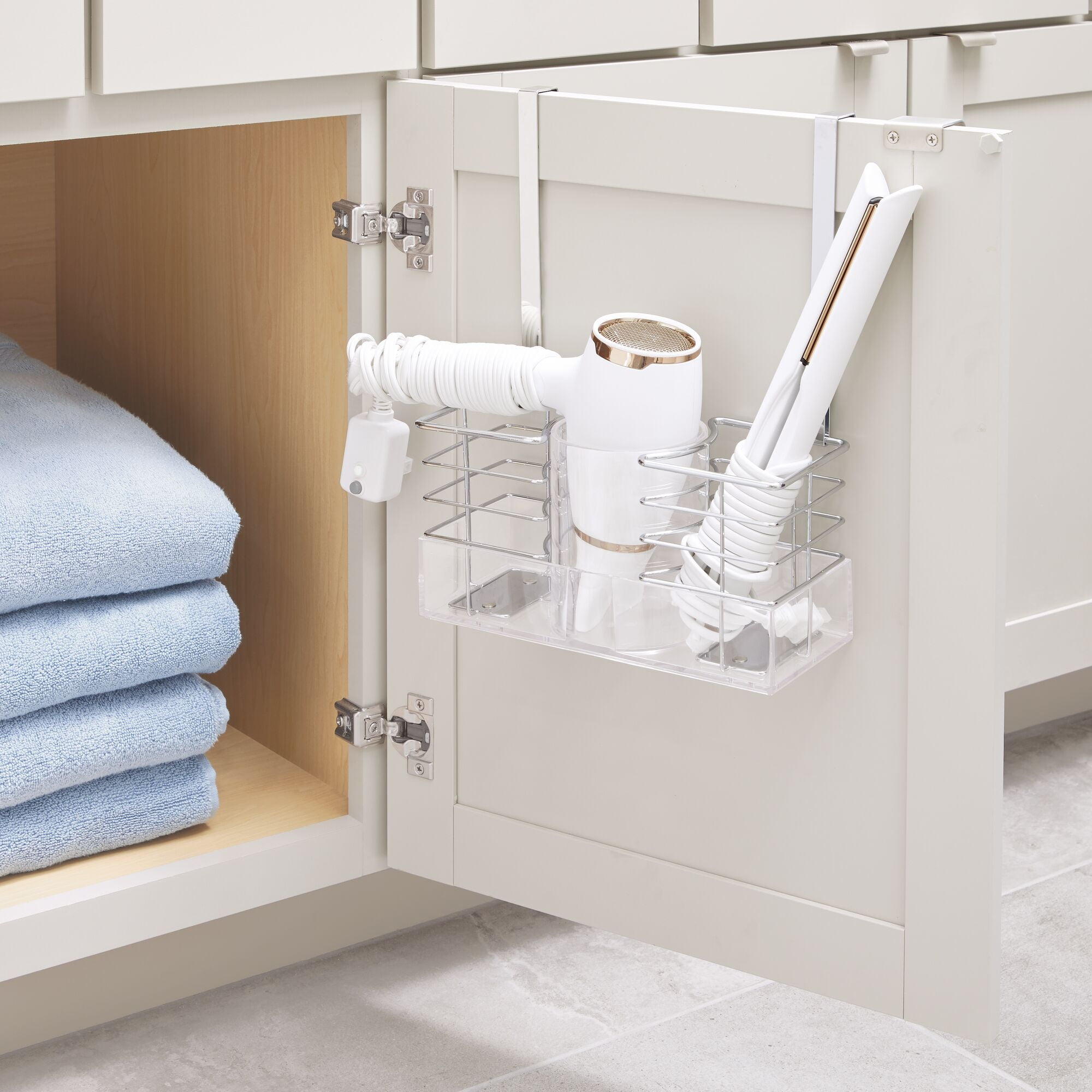 Free Shipping! iDesign Cabinet Door Hair Tool Organizer with 3 ...