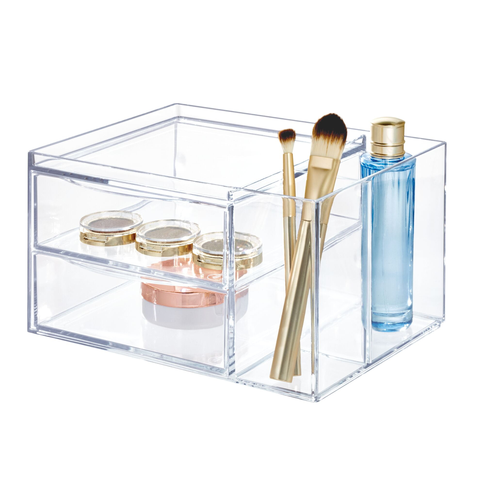 iDesign Chloe Clear Plastic 2-Drawer Organizer - 7.1 x 9 x 5 - Walmart.com