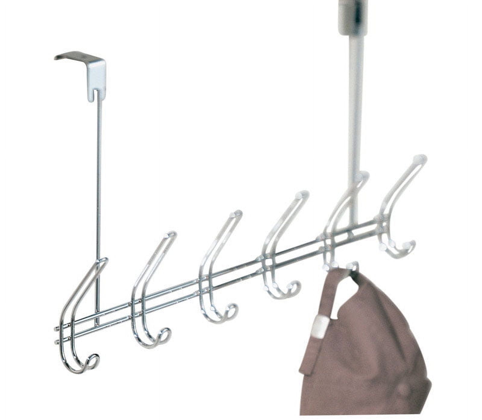 Idesign Classico Over The Door 6 Hook Storage Rack Chrome