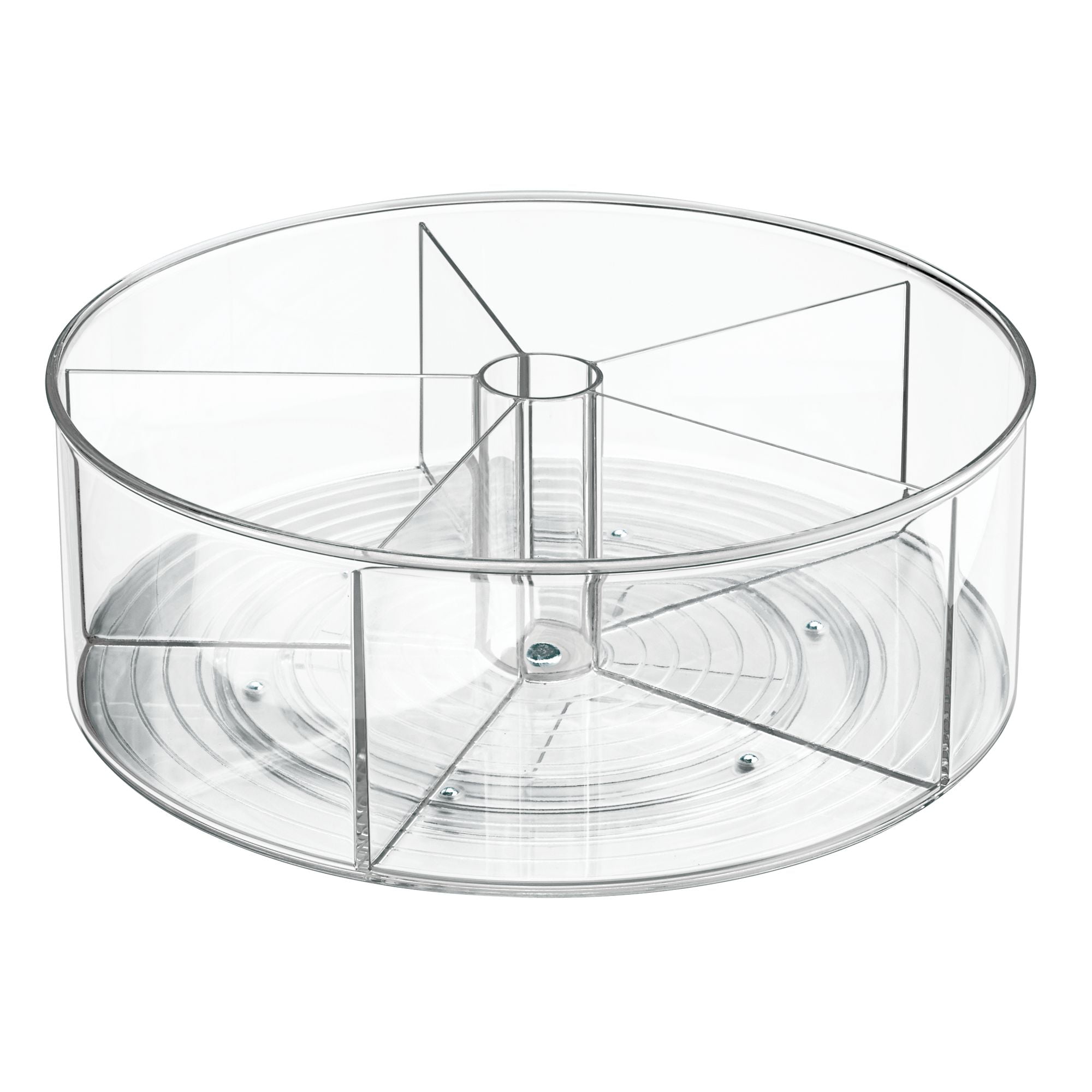 iDesign Clear Linus Rotating Divided Turntable Organizer - Walmart.com