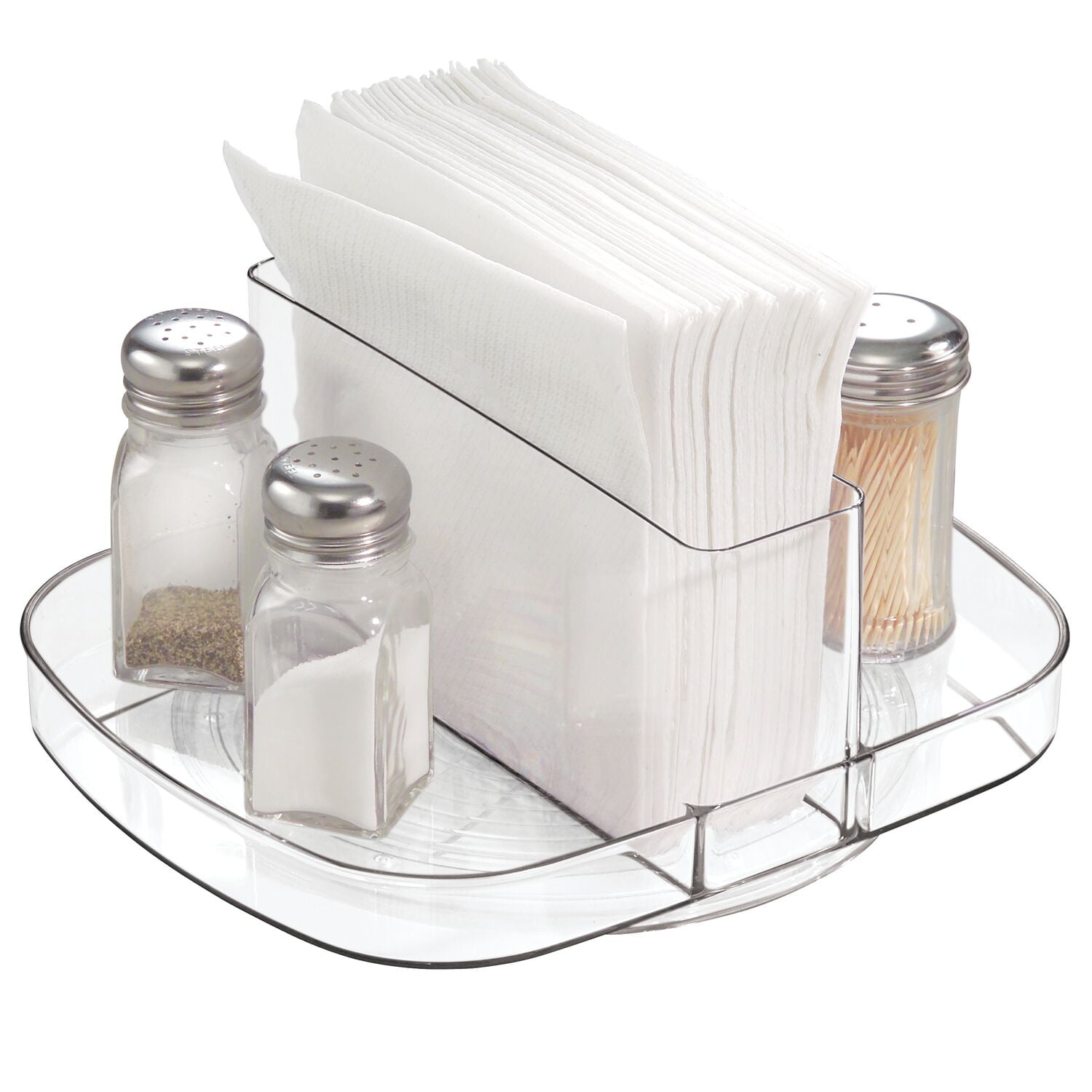 iDesign Clear Plastic Linus Napkin and Condiment Spinner - Walmart.com