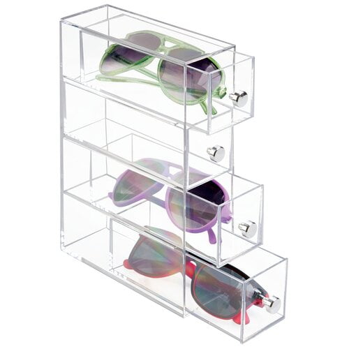 iDesign Clear Storage and Organization 4-Drawer Towers - Walmart ...