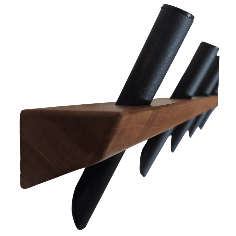 iDesign Contemporary Wall Mounted Wooden Rack - 21.75" X 4" X 5" with 5 ...