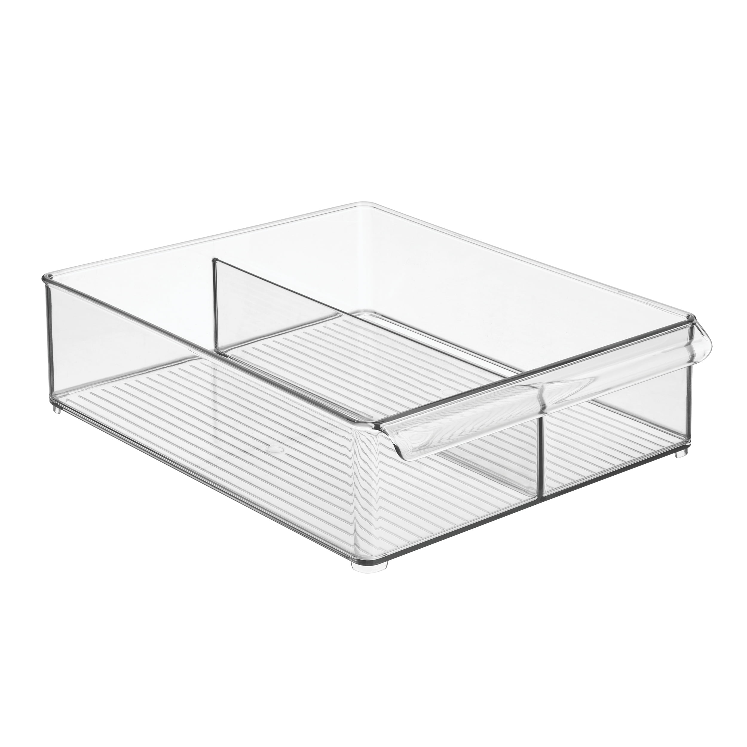 iDesign Divided Pantry Bin with Handle for Kitchen - Organize Snacks ...