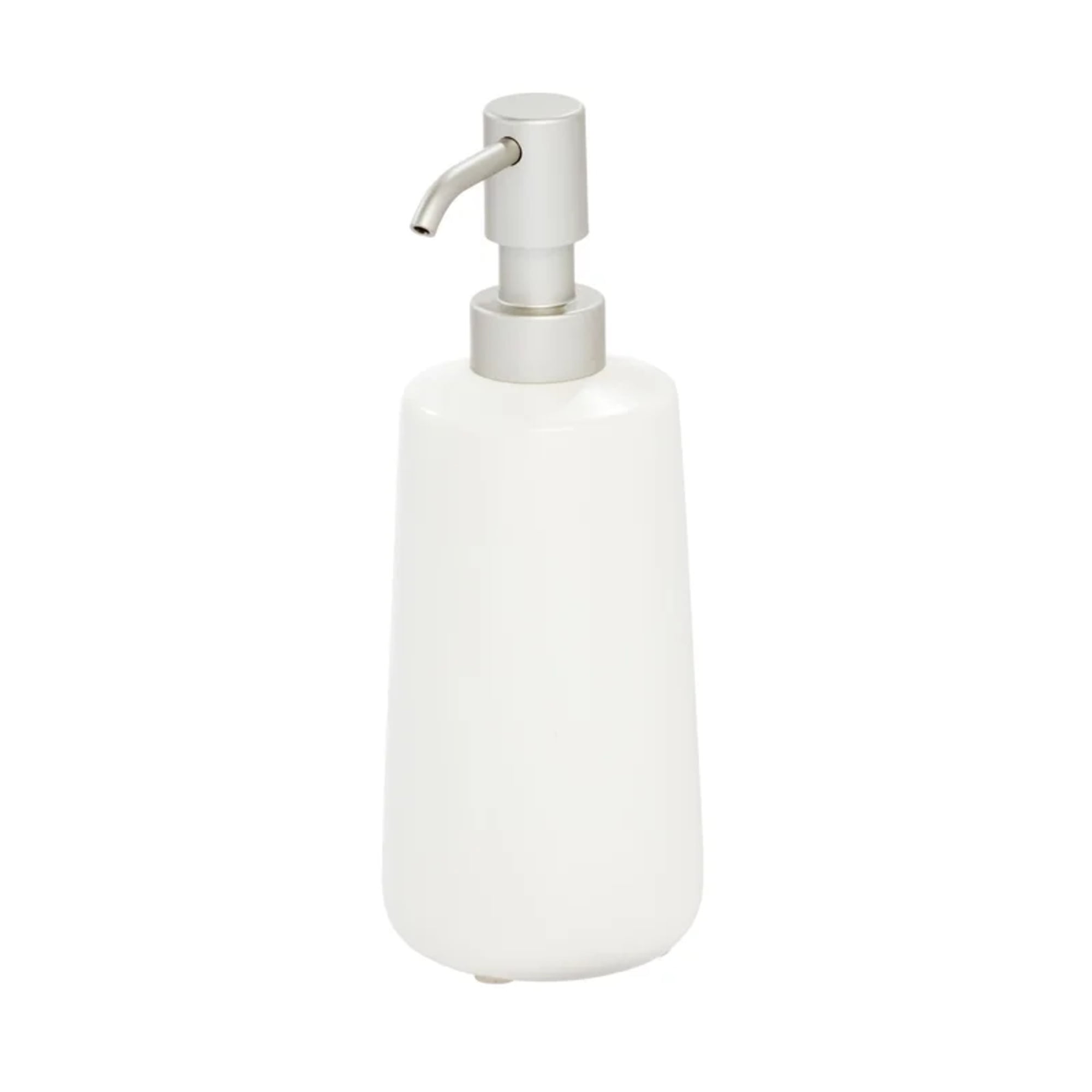 iDesign Eco Vanity Ceramic Refillable Tall Soap Dispenser, Coconut ...