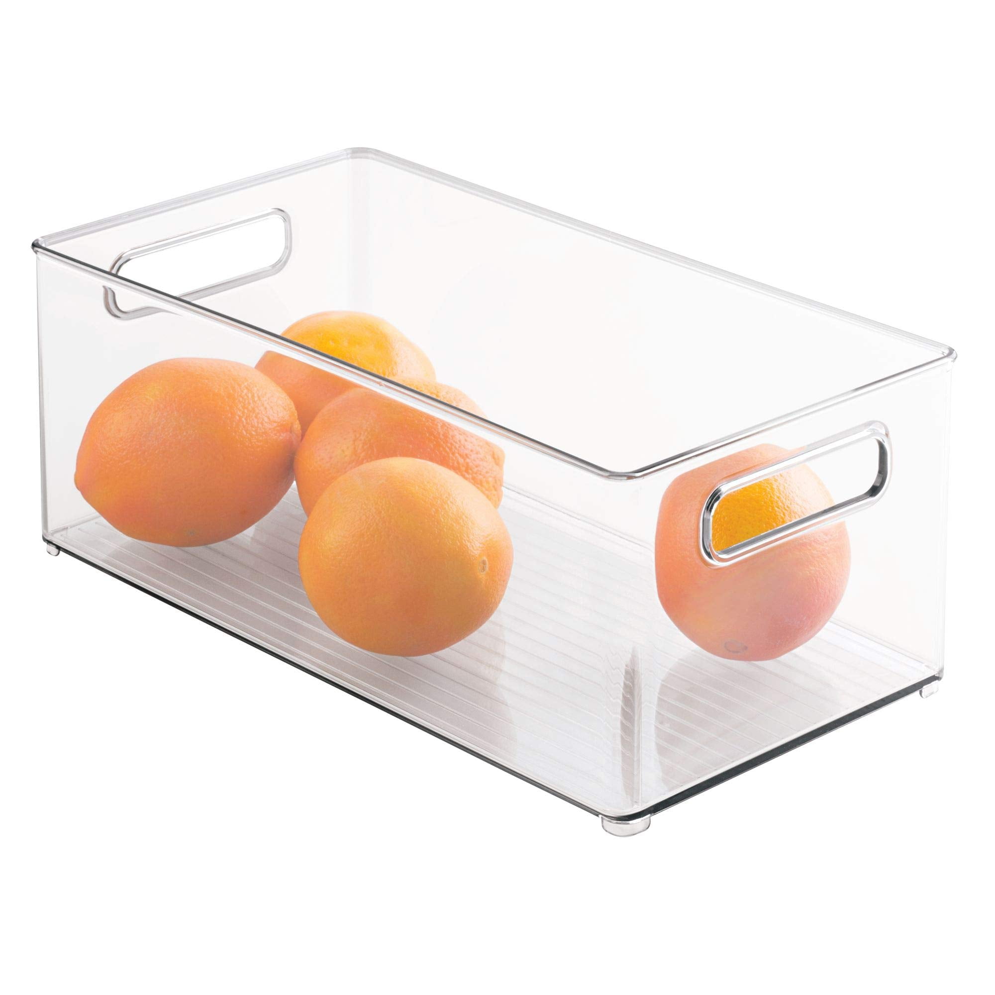 iDesign Kitchen Binz BPA-Free Plastic Deep Stackable Organizer with Handles - 8" x 6" x 14.5 ...