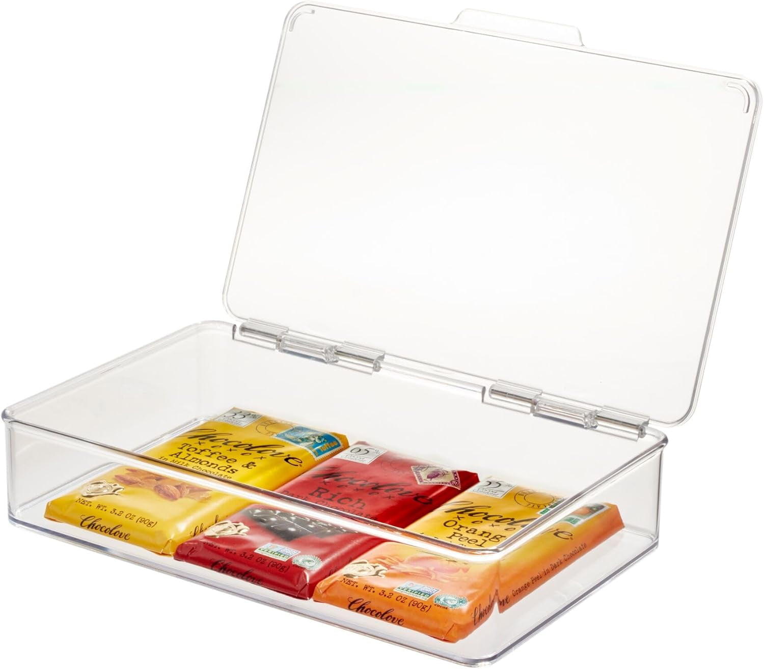 iDesign Kitchen Binz BPA-Free Plastic Stackable Organizer Box with Lid ...