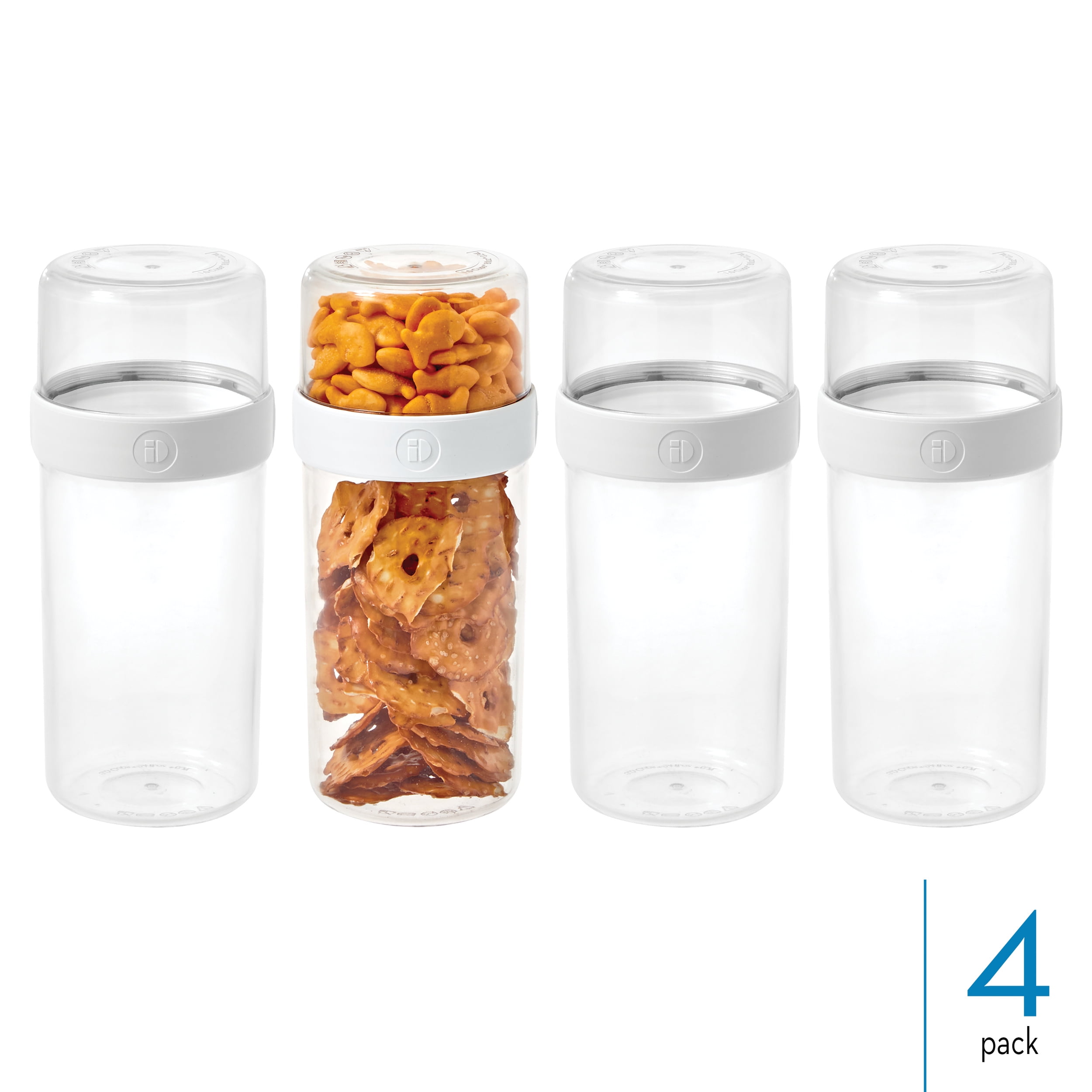 iDesign Large Stack 'n Snack Food Containers - Stackable Snack ...