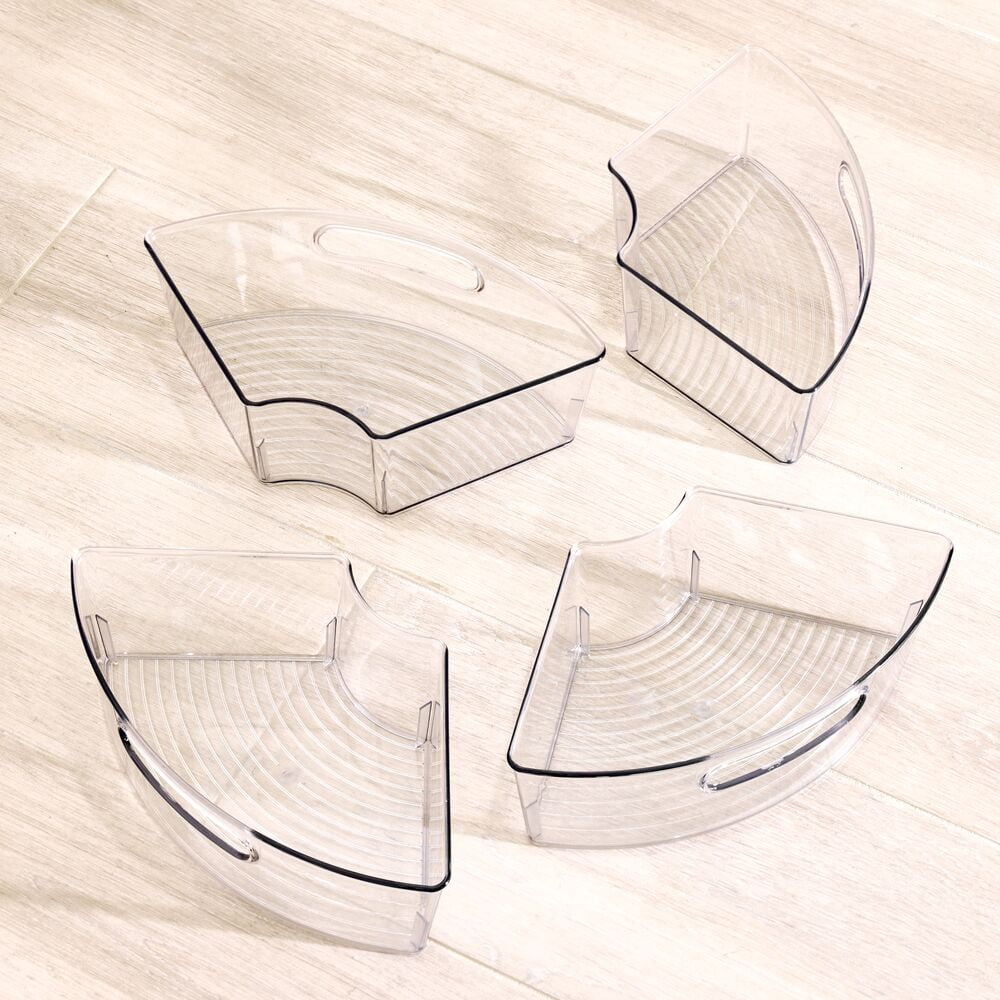 iDesign, Lazy Susan Cabinet Bin, Clear Recycled Plastic - Walmart.com