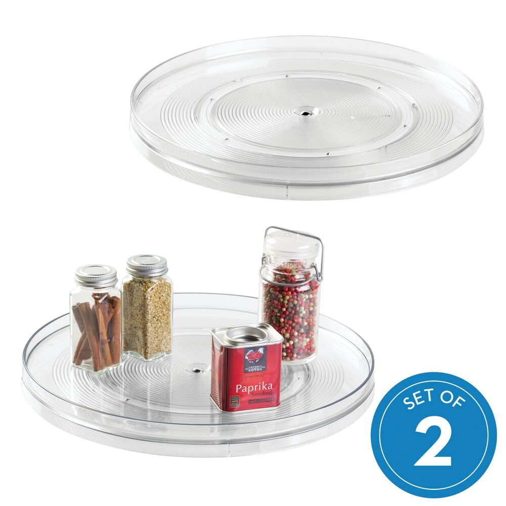 iDesign, Linus Collection Clear Turntable, Set of 2 - Walmart.com