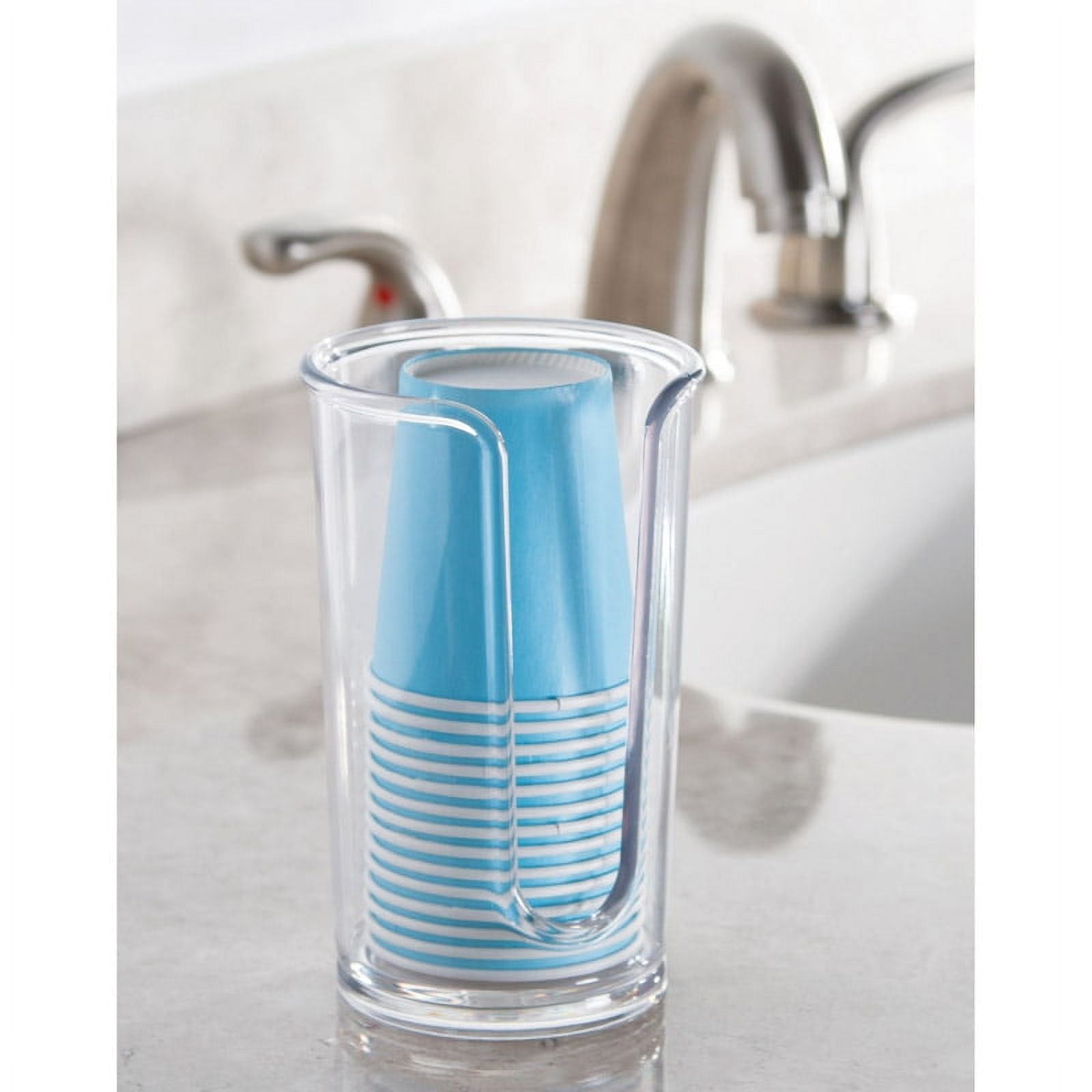 iDesign Paper & Plastic Disposable Cup Dispenser for Bathroom ...