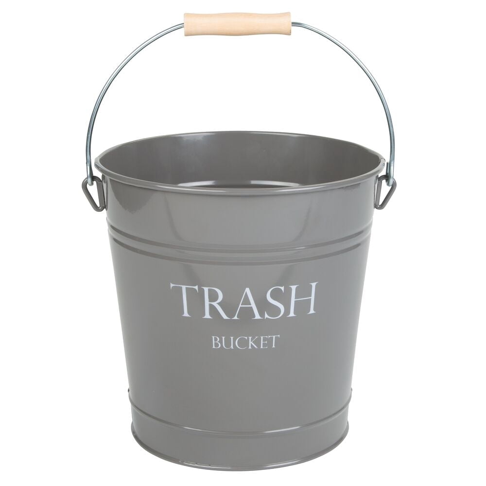 iDesign Patton Round Garbage Can, Durable Steel Holds 3.3 Gal, 10.75" x ...