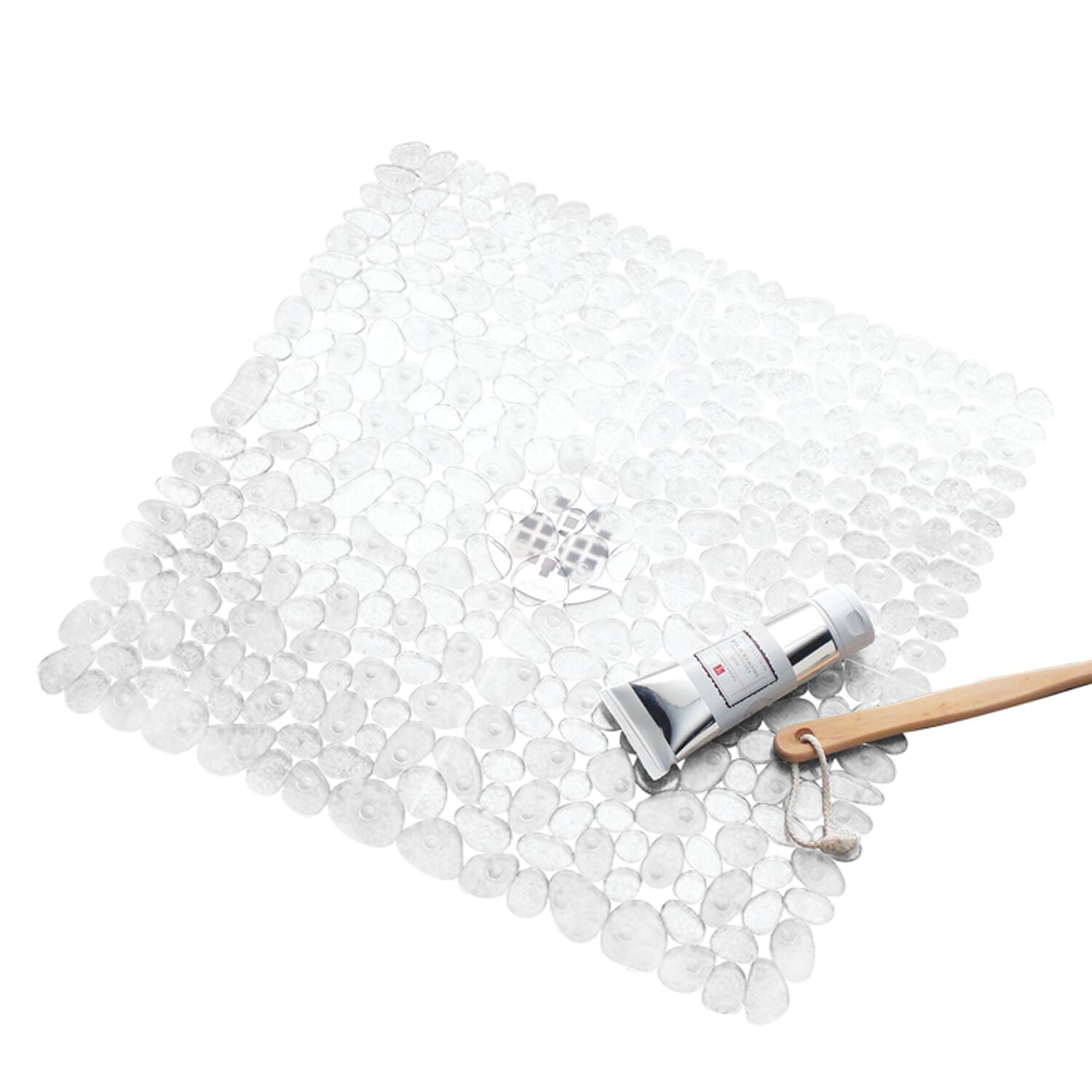 iDesign Pebblz Square Clear Shower Mat - Walmart.com