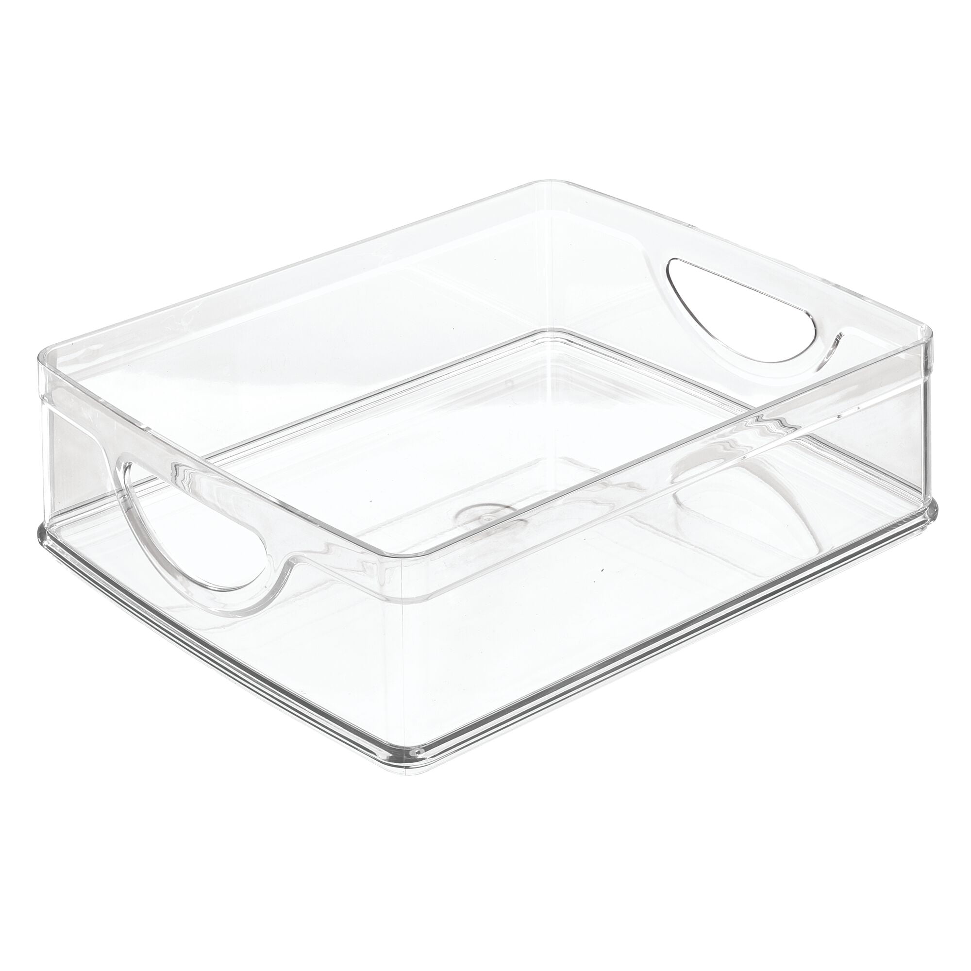 iDesign Plastic Cabinet and Pantry Organizer Bin with Handles, Clear ...