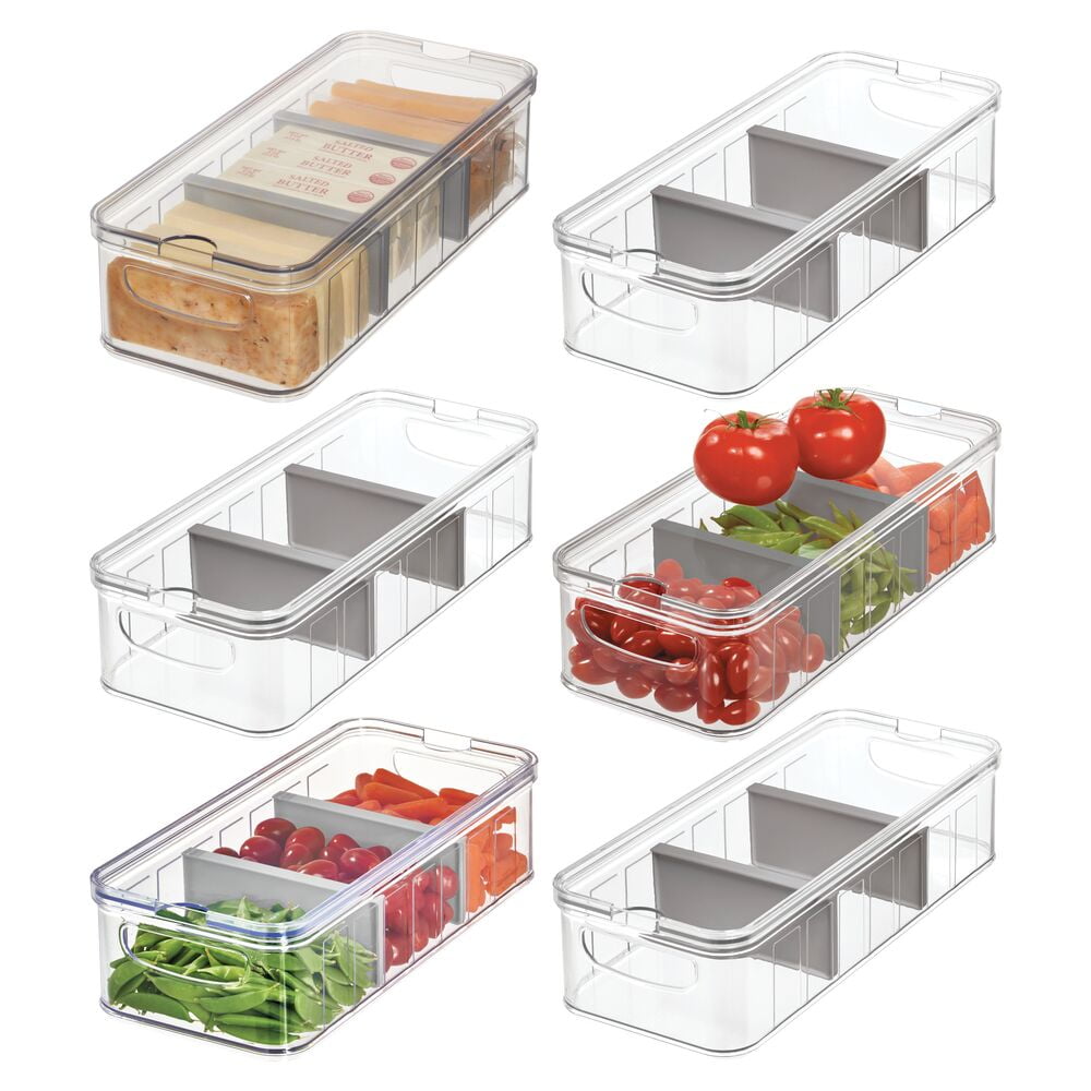 iDesign RPET Crisp Large Divided Bin, Set of 6 - Walmart.com