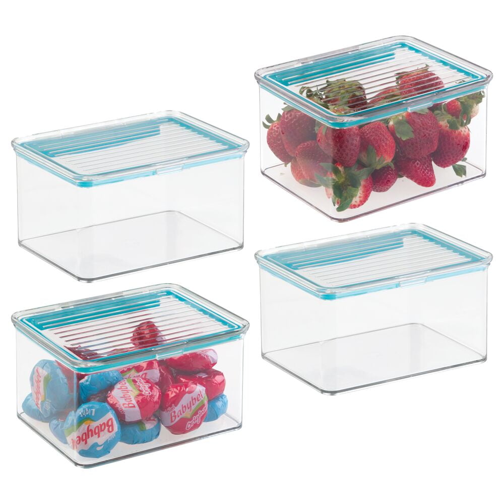 iDesign RPET Kitchen Binz Box With Sealed Lid, 1.5 quarts, Set of 4 ...