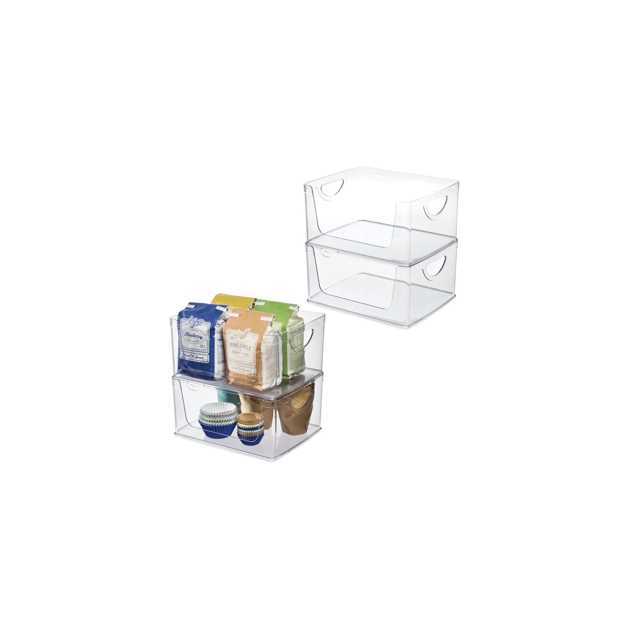 iDesign RPET Open Front Stacking Bin, Set of 4 - Walmart.com
