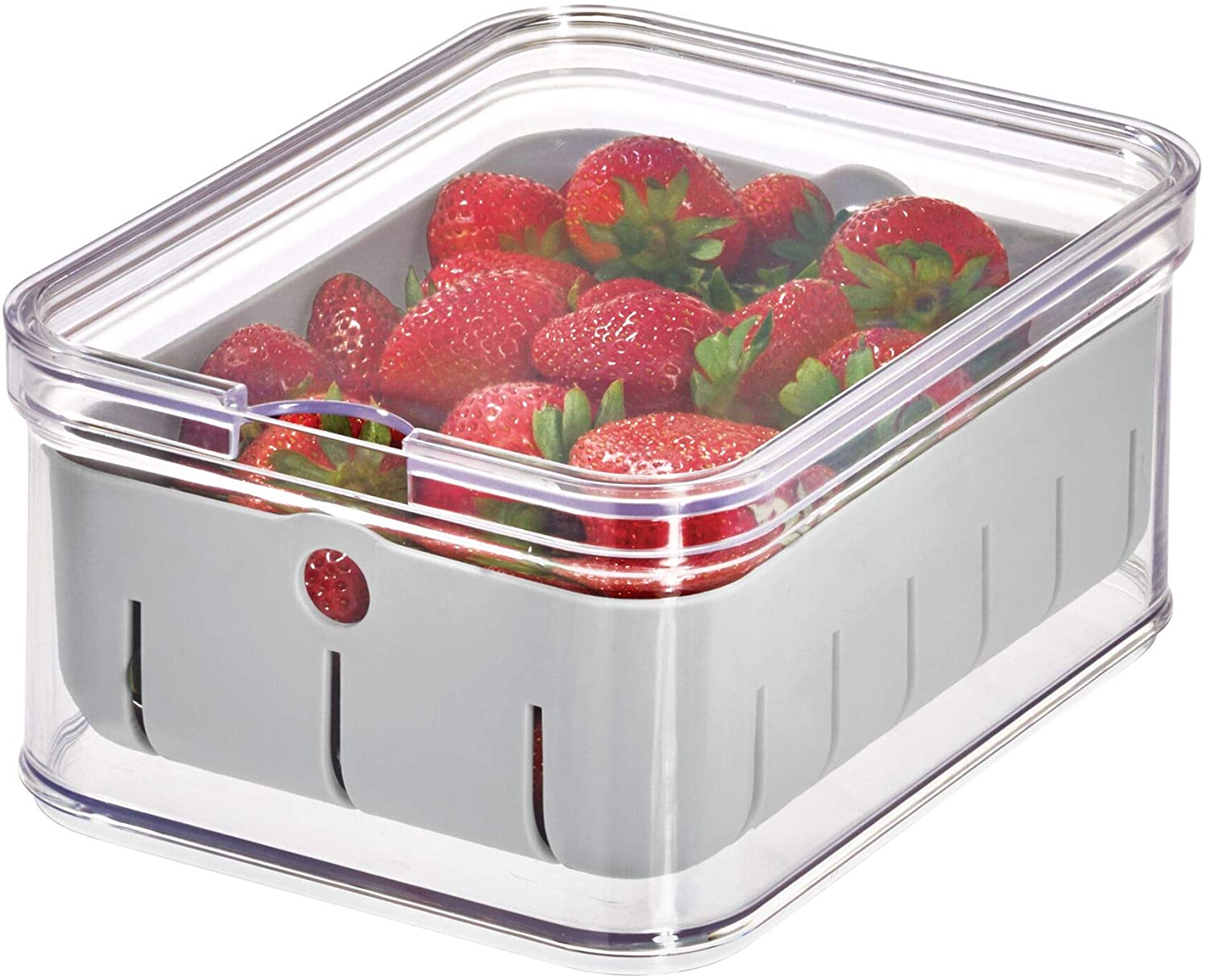 iDesign Recycled Plastic Crisp Produce Storage Containers with Lid and ...