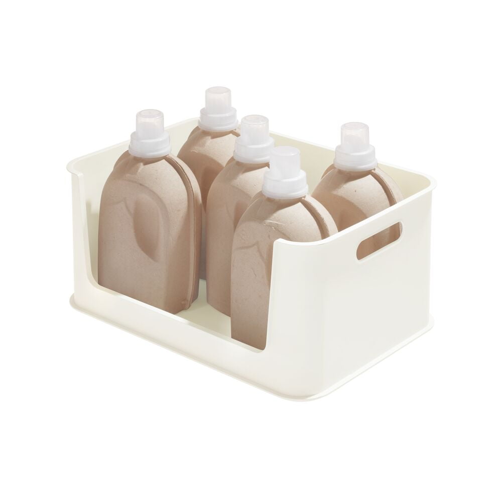 iDesign Recycled Plastic Large Open-Front Storage Bin with Handles, BPA ...