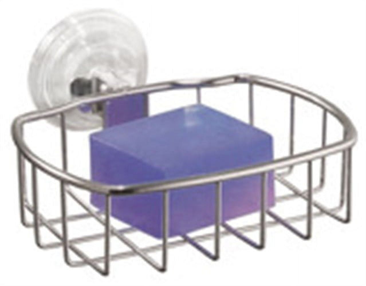 iDesign Reo Stainless Steel Power Lock Soap Dish - Walmart.com