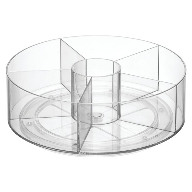 iDesign, Spinning Cabinet Organizer, Clear, 5 Compartments - Walmart.com