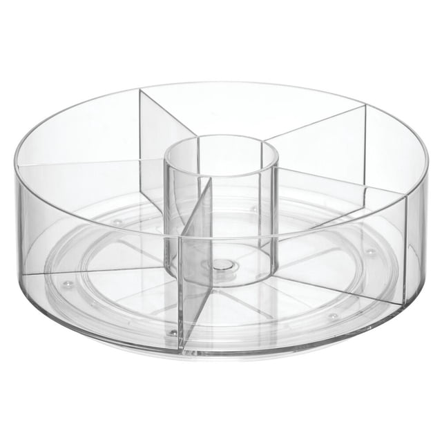 iDesign Clear Plastic Spinning Kitchen Cabinet Organizer with 5 Storage ...