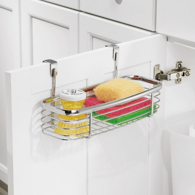 Idesign Steel Axis Over The Cabinet Organizer Accessory Basket Chrome
