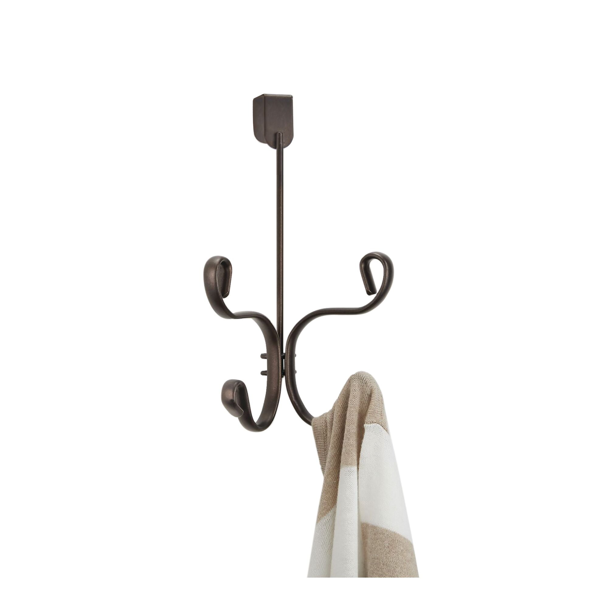 iDesign Steel Over the Door 4 Hook Rack, Bronze - Walmart.com