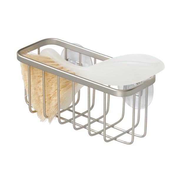 iDesign Suction Metal and Plastic Sink Caddy, 5.75 in x 2.25 in x 2.5 ...