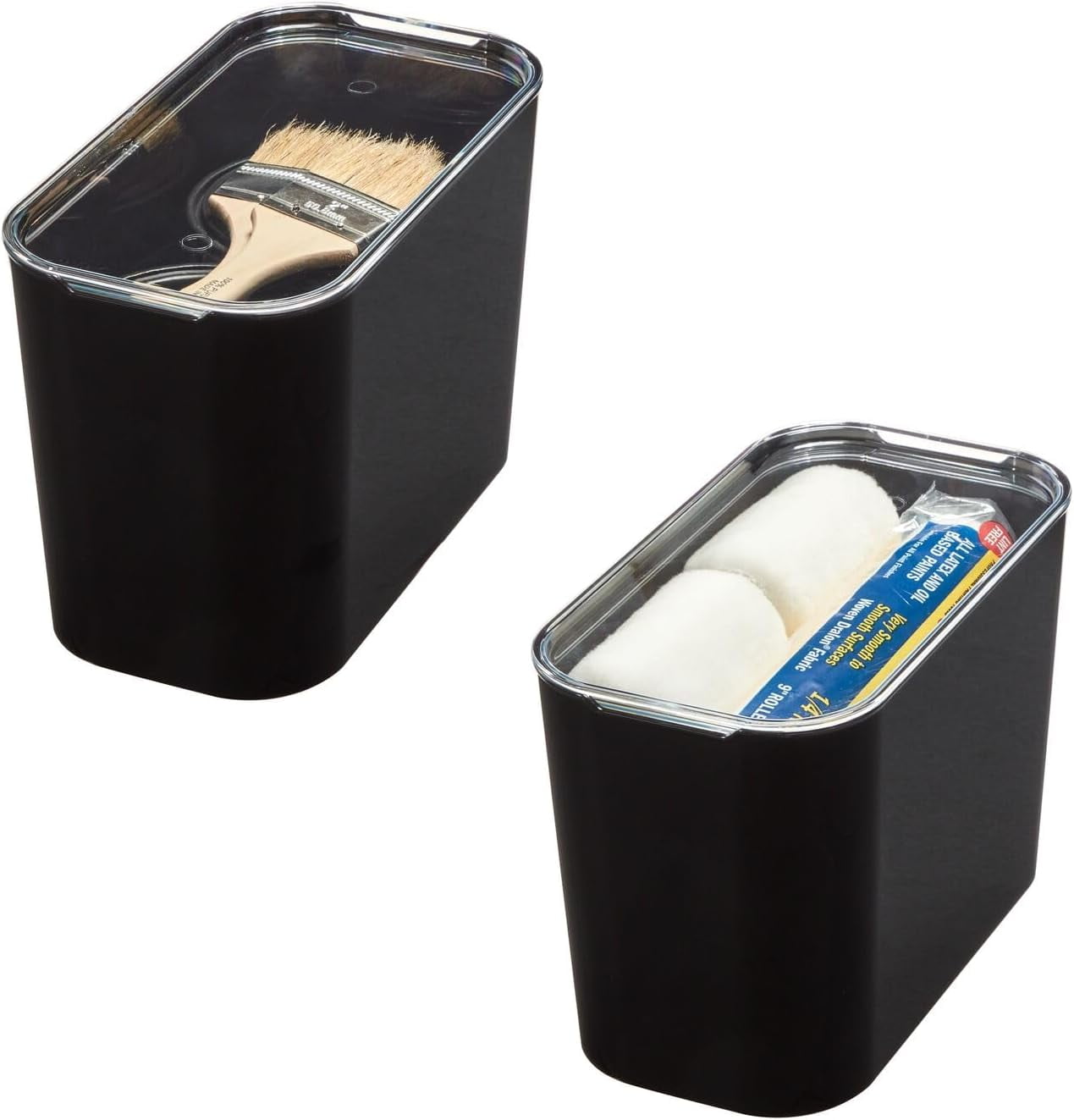 iDesign Tall Inner Storage Bin with Lid, Set of 2, The Wallspace ...