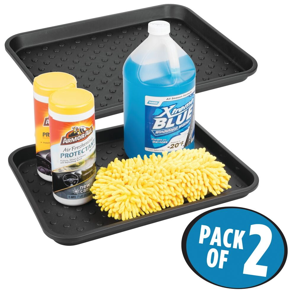 iDesign, Under Sink Tray, Set of 2, Black - Walmart.com