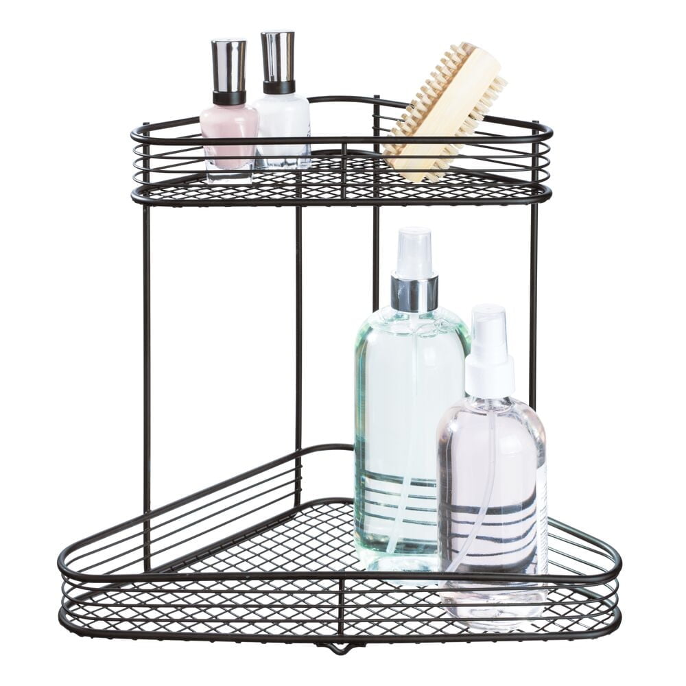 iDesign Vienna 2-Tier Corner Shelf for Cosmetics and Toiletry Storage ...