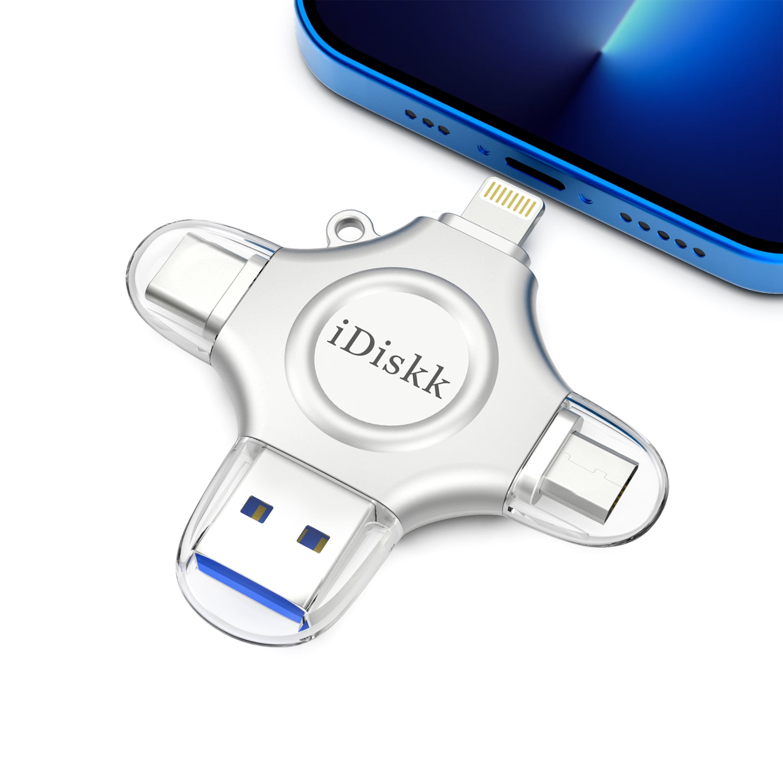 iDiskk MFi Certified 4 in 1 Photo Stick 512GB Flash Drive for Photo ...