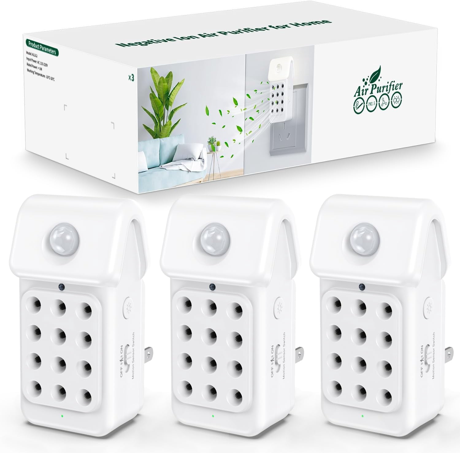 iDiskk Mini Plug-In Ionizers for Home, Portable Electric Deodorizer ...