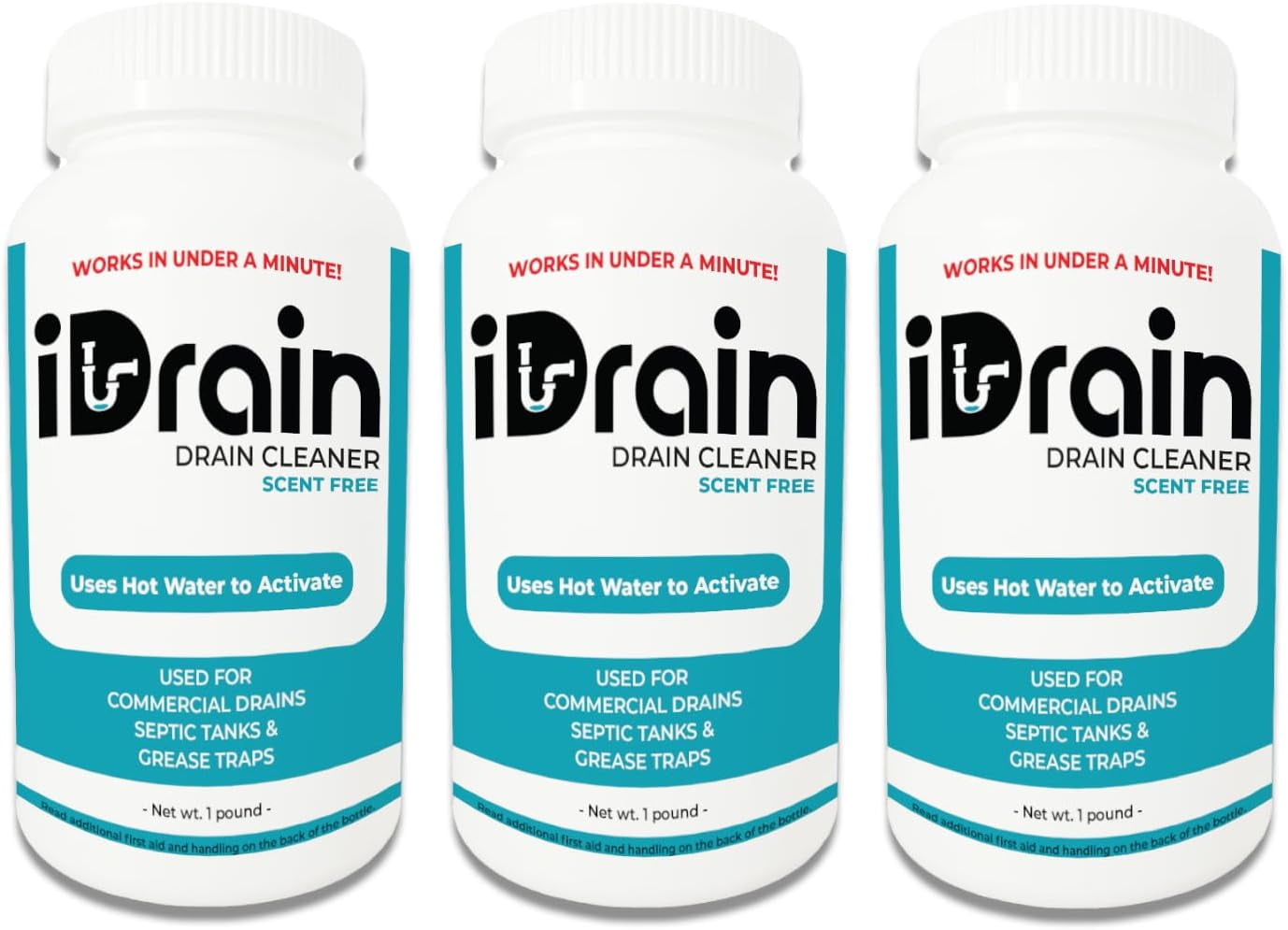 iDrain Scent Free Drain Cleaner | Powerful Drain Opener for Household ...