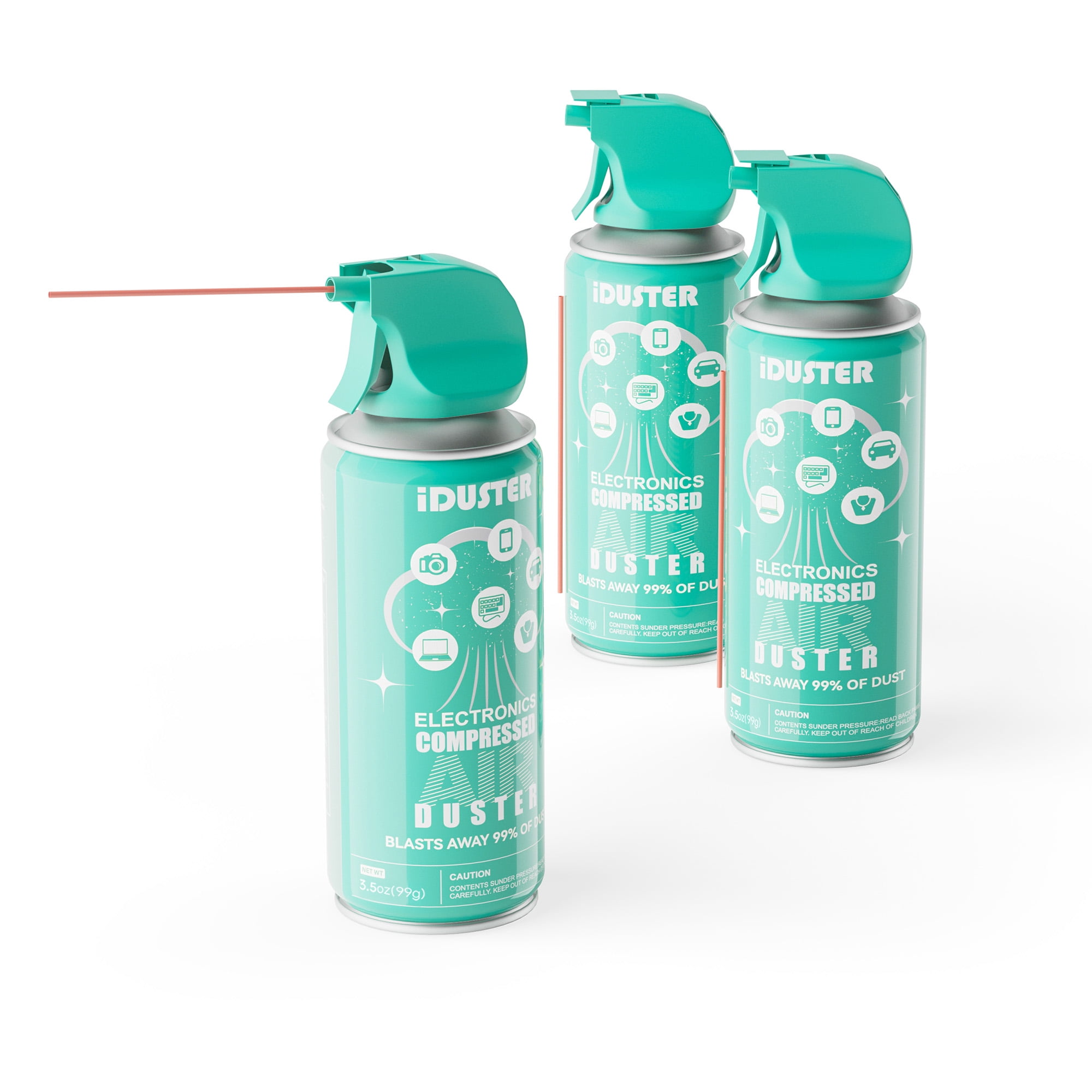 iDuster Compressed Air Spray, 3.5oz-3packs, for Keyboard Cleaning ...