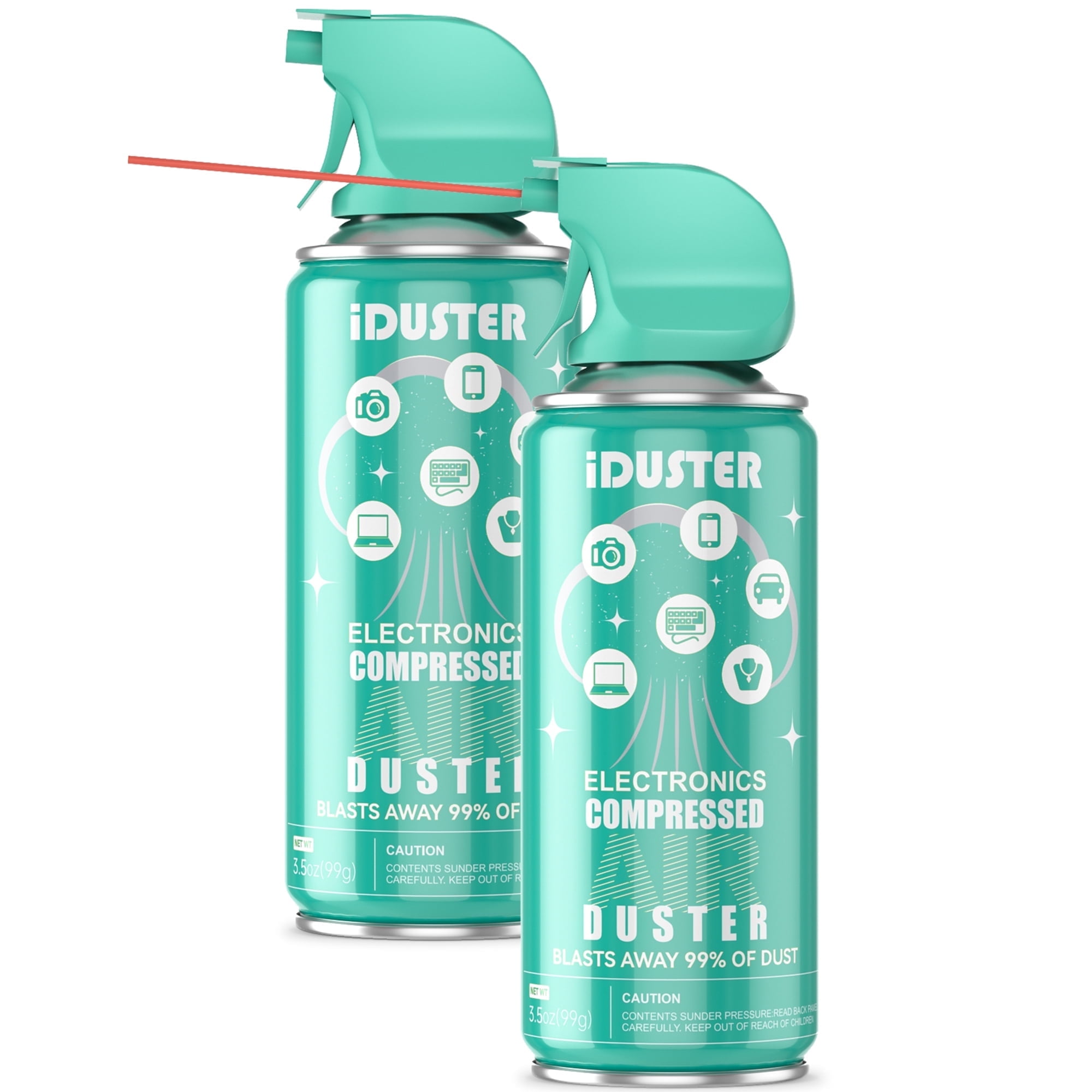 iDuster Compressed Air Spray, Canned Air for Keyboard Cleaning, Air ...