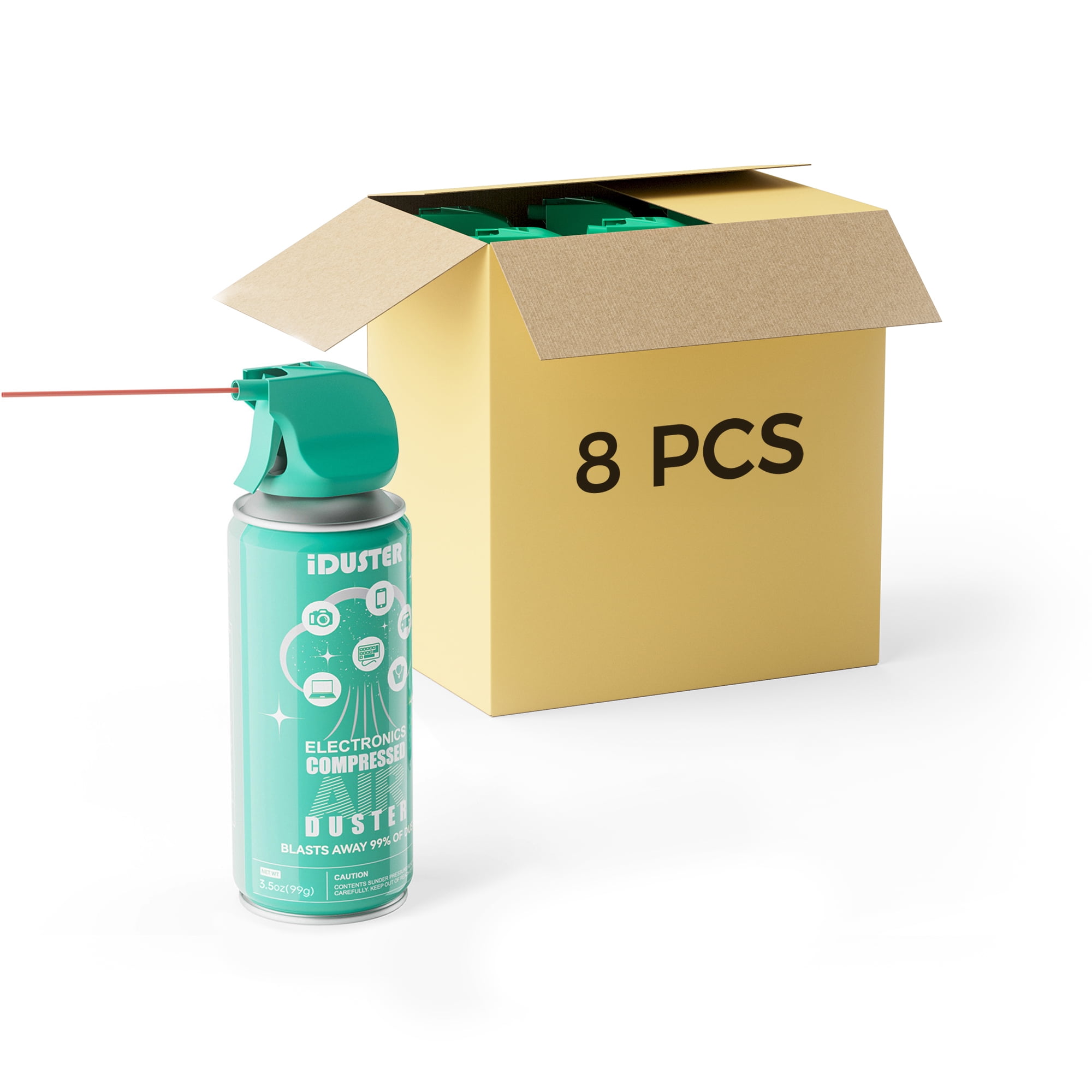iDuster Compressed Air Spray, Canned Air for Keyboard Cleaning, Air ...