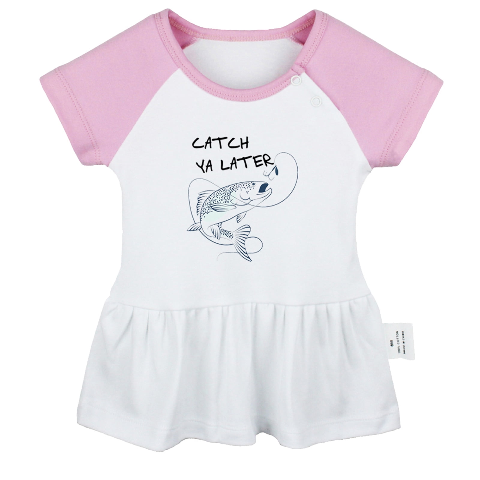 iDzn Catch Ya Later Fishing Funny Pattern Dresses For Baby, Newborn ...