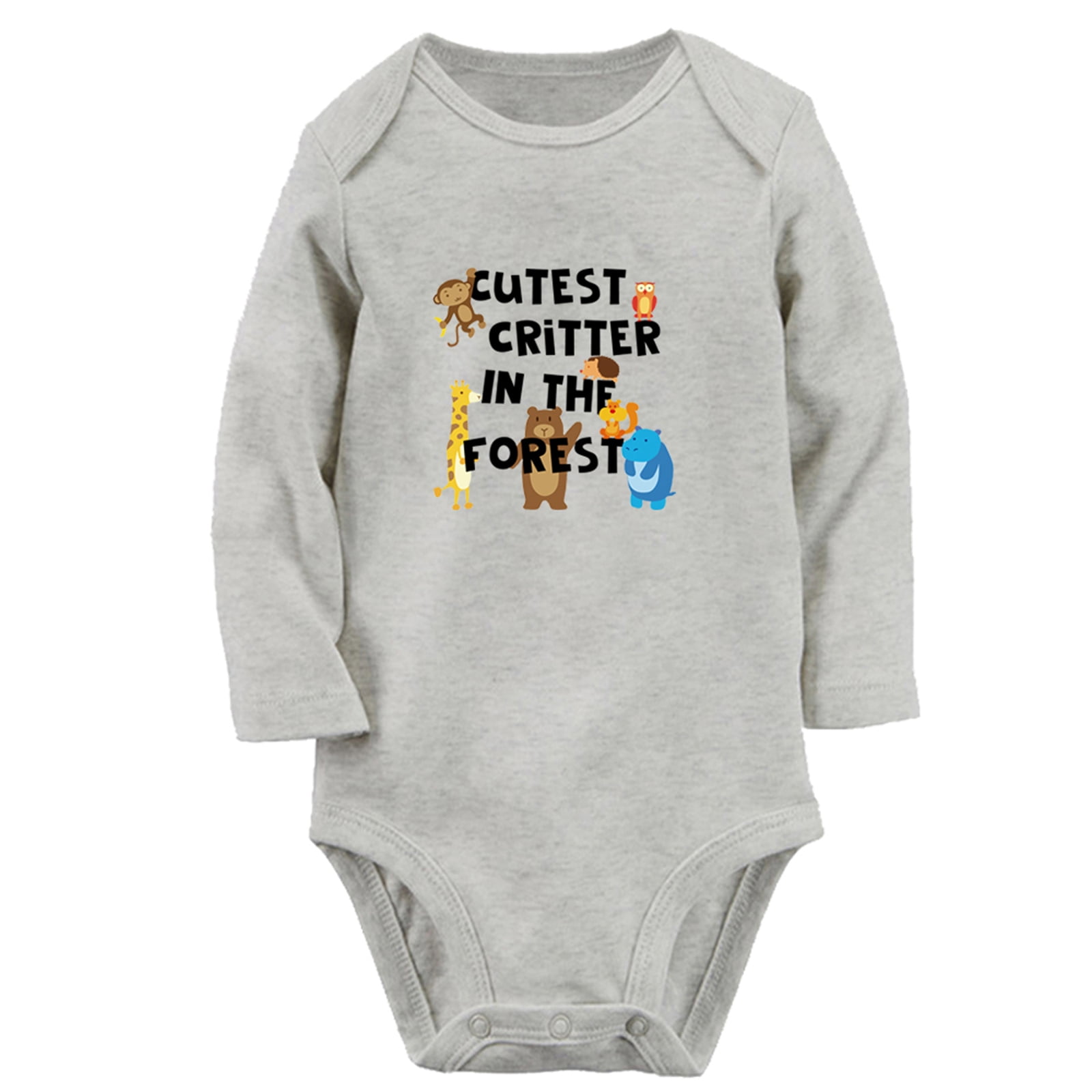 iDzn Cutest Critter In The Forest Funny Rompers, Newborn Baby Unisex ...