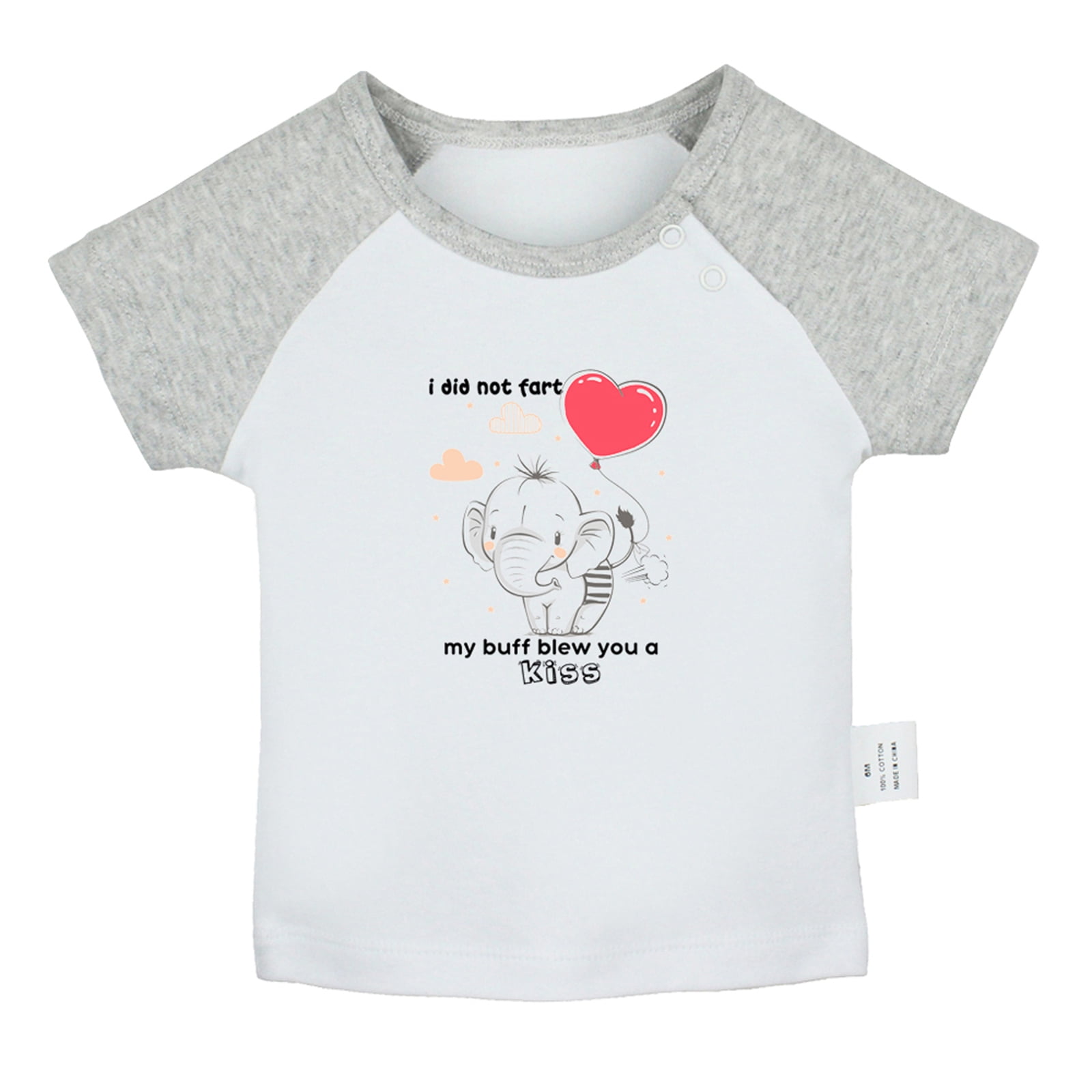 iDzn I Did Not Fart My Buff Blew You a Kiss Funny T shirt For Baby ...