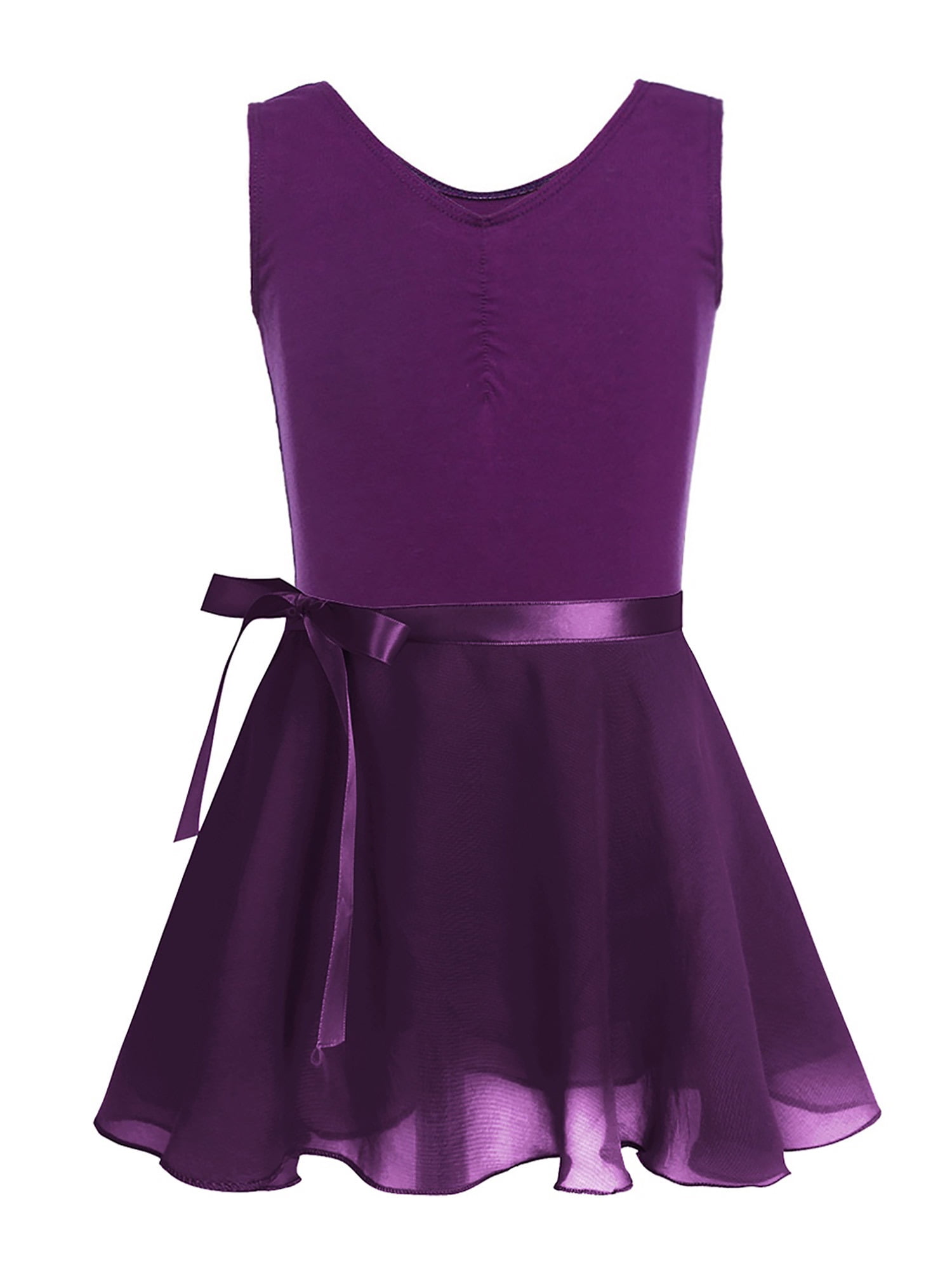 iEFiEL Girls Adjustable Shoulder Ballet Dance Gymnastics Leotard with ...