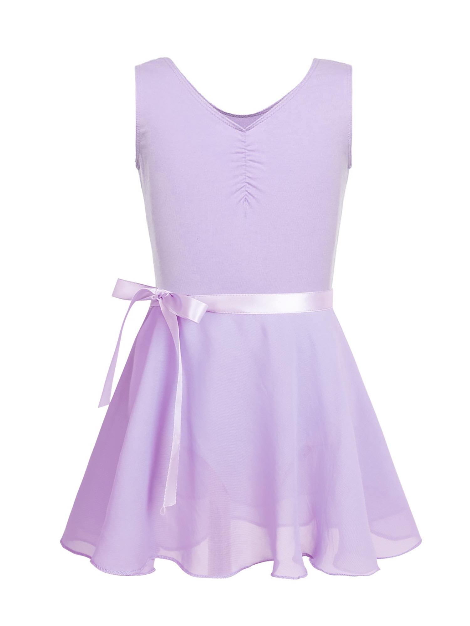 iEFiEL Girls Adjustable Shoulder Ballet Dance Gymnastics Leotard with ...
