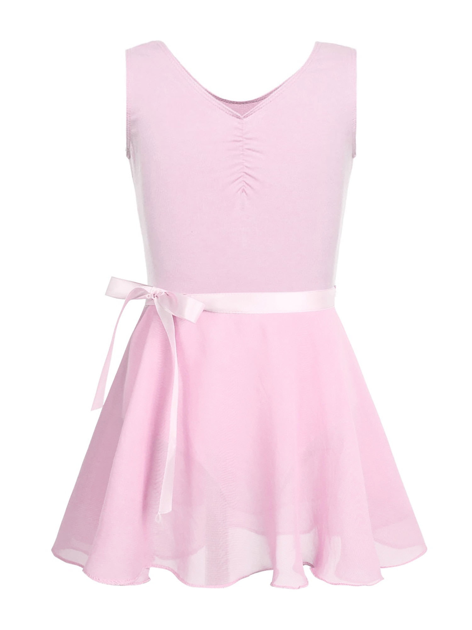 iEFiEL Girls Adjustable Shoulder Ballet Dance Gymnastics Leotard with ...