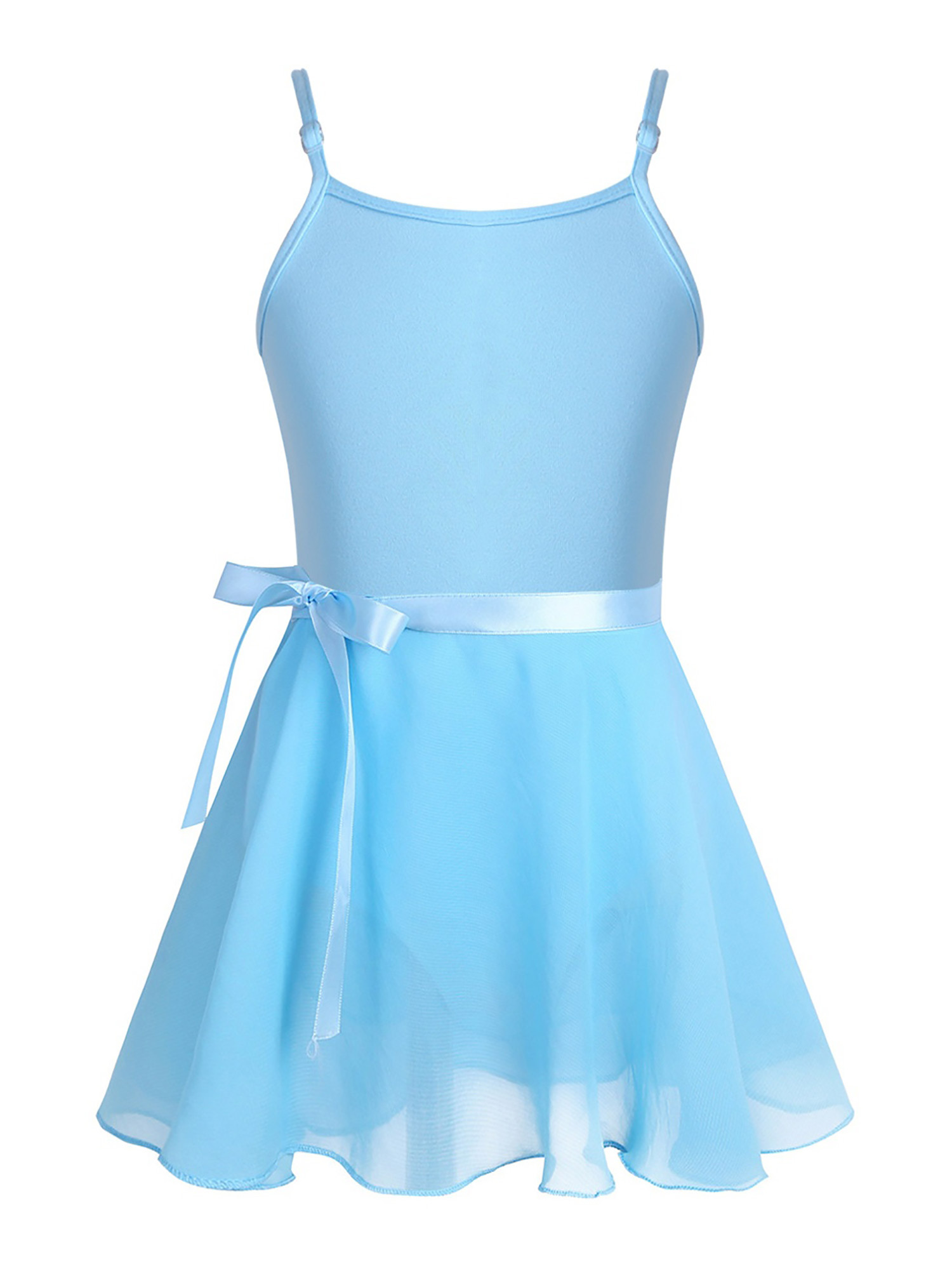 iEFiEL Girls Adjustable Shoulder Ballet Dance Gymnastics Leotard with ...