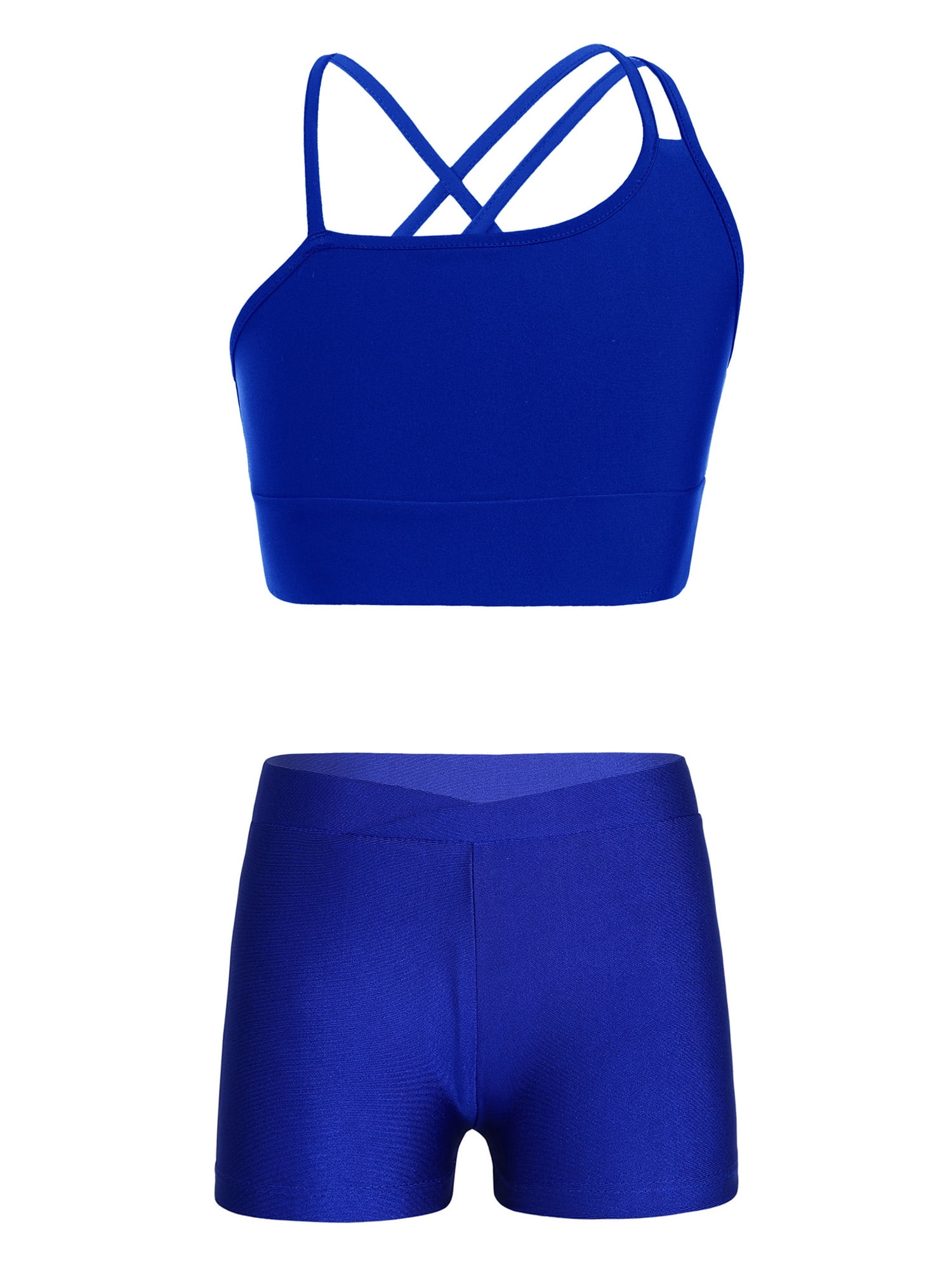 iEFiEL Kids Girls Crop Tank Tops and Booty Shorts Athletic Tracksuit ...