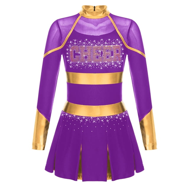 iEFiEL Girls Cheer Leader Dancewear Schoolgirl Cheerleading Uniform ...