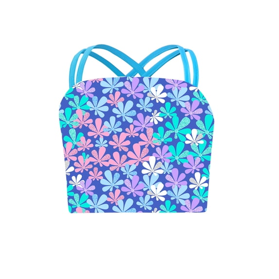 iEFiEL Girls Double Cross Shoulder Straps Swimming Crop Top Vest ...